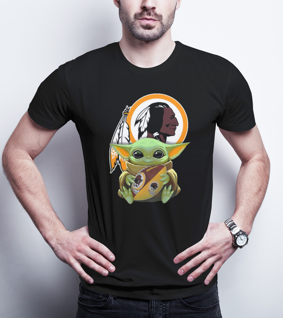 Washington Redskins Baby Yoda Football Team T-Shirt