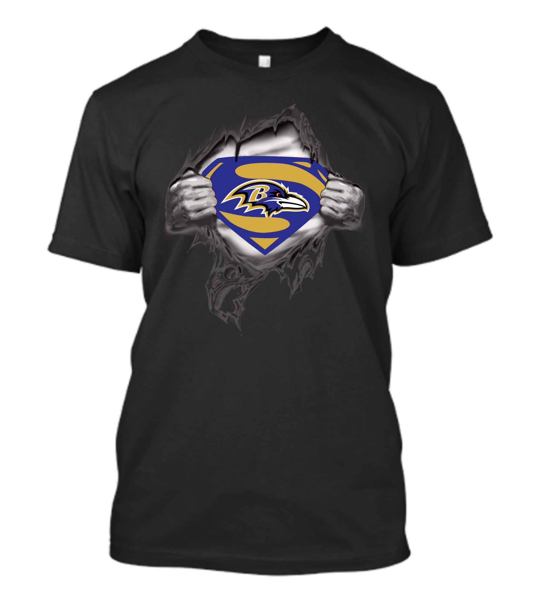Baltimore Ravens Superman Emblem Breakthrough T-Shirt