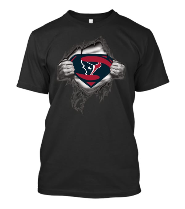Houston Texans Super Man Logo Concept T-Shirt