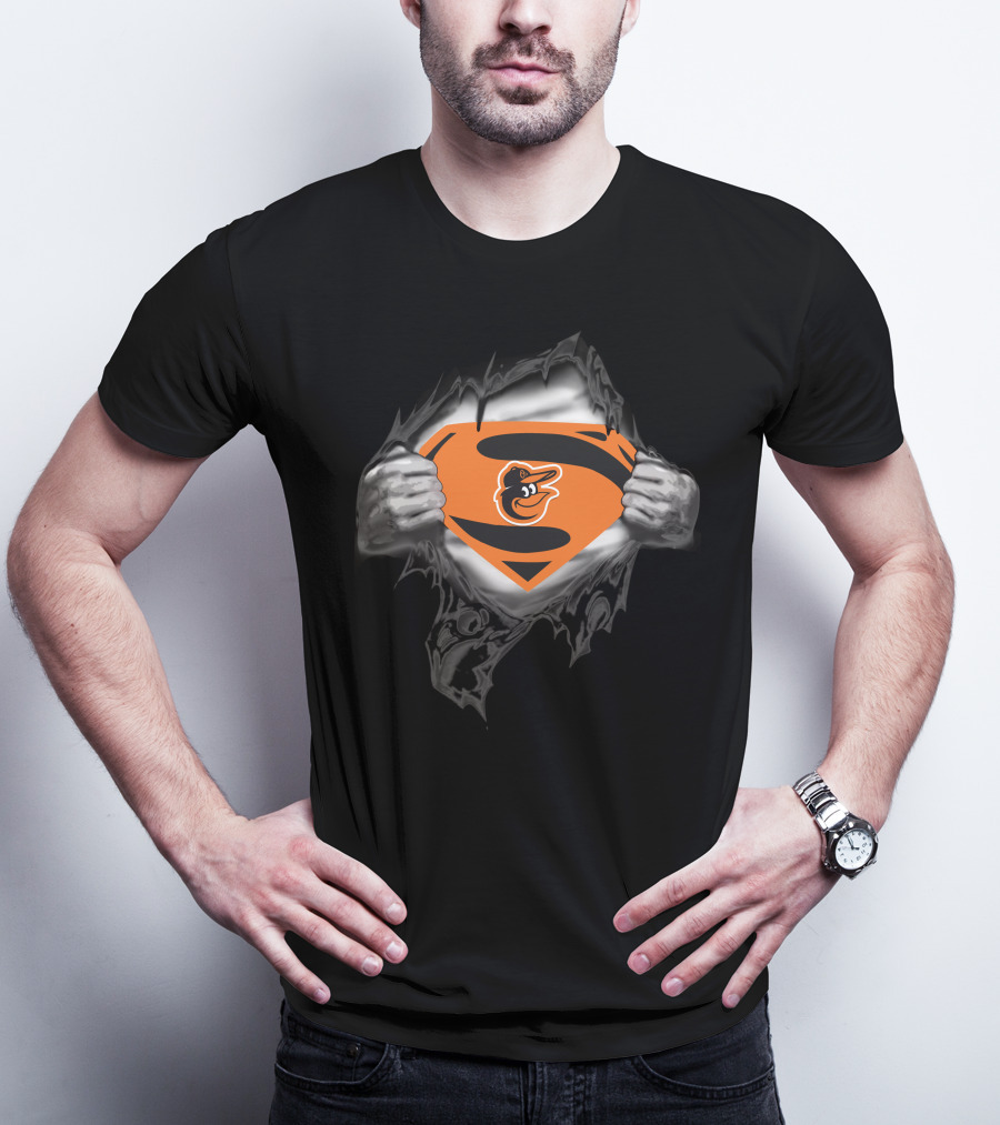 Orioles Superman Logo Baltimore Orioles T-Shirt