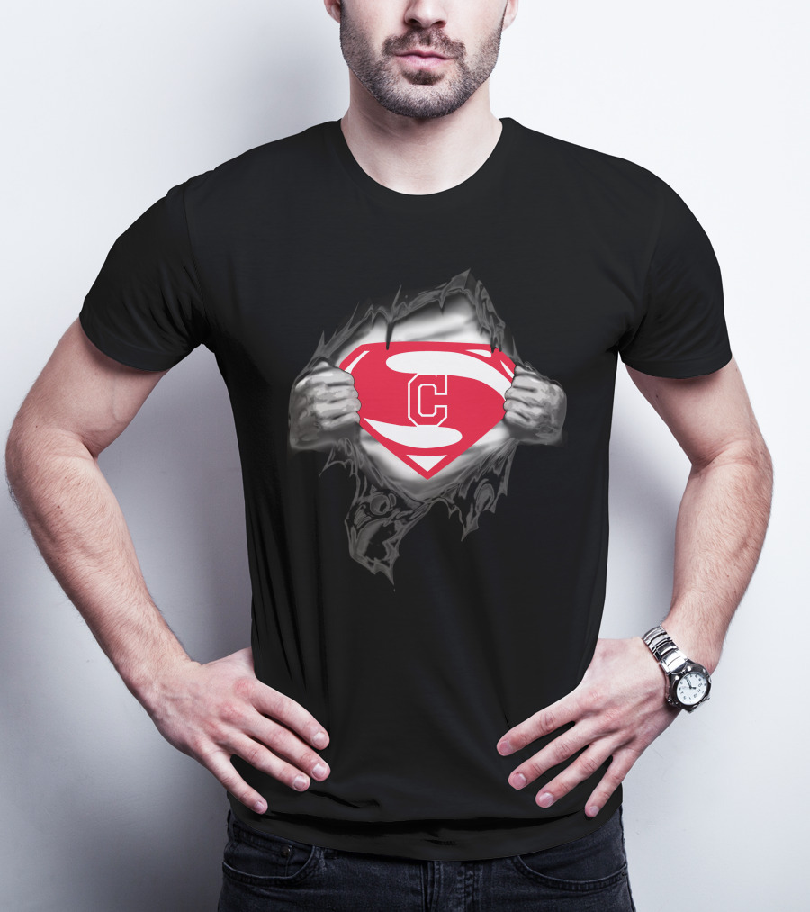 Cleveland Indians Superman Logo Mashup T-Shirt