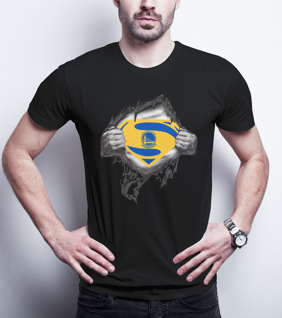 Golden State Warriors Superman Logo Burst T-Shirt