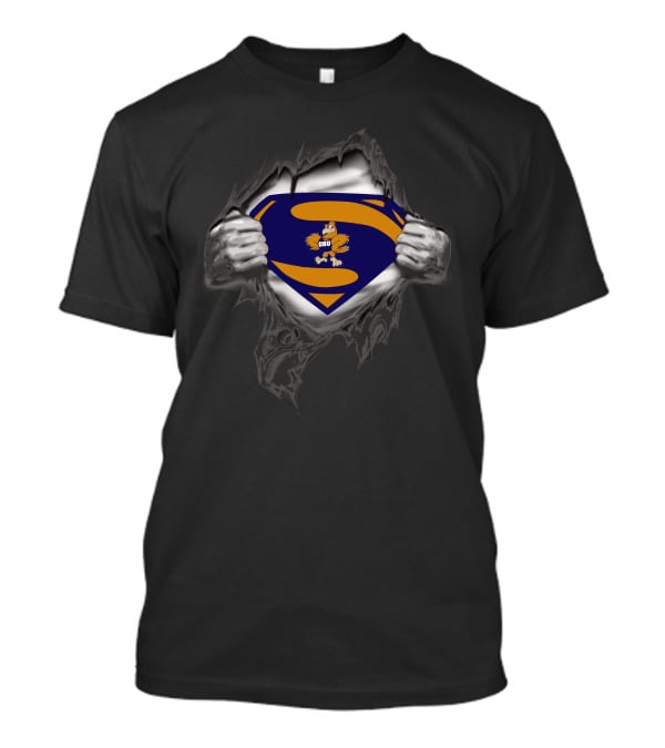 ORU Superman Logo With Golden Eagle Superhero T-Shirt