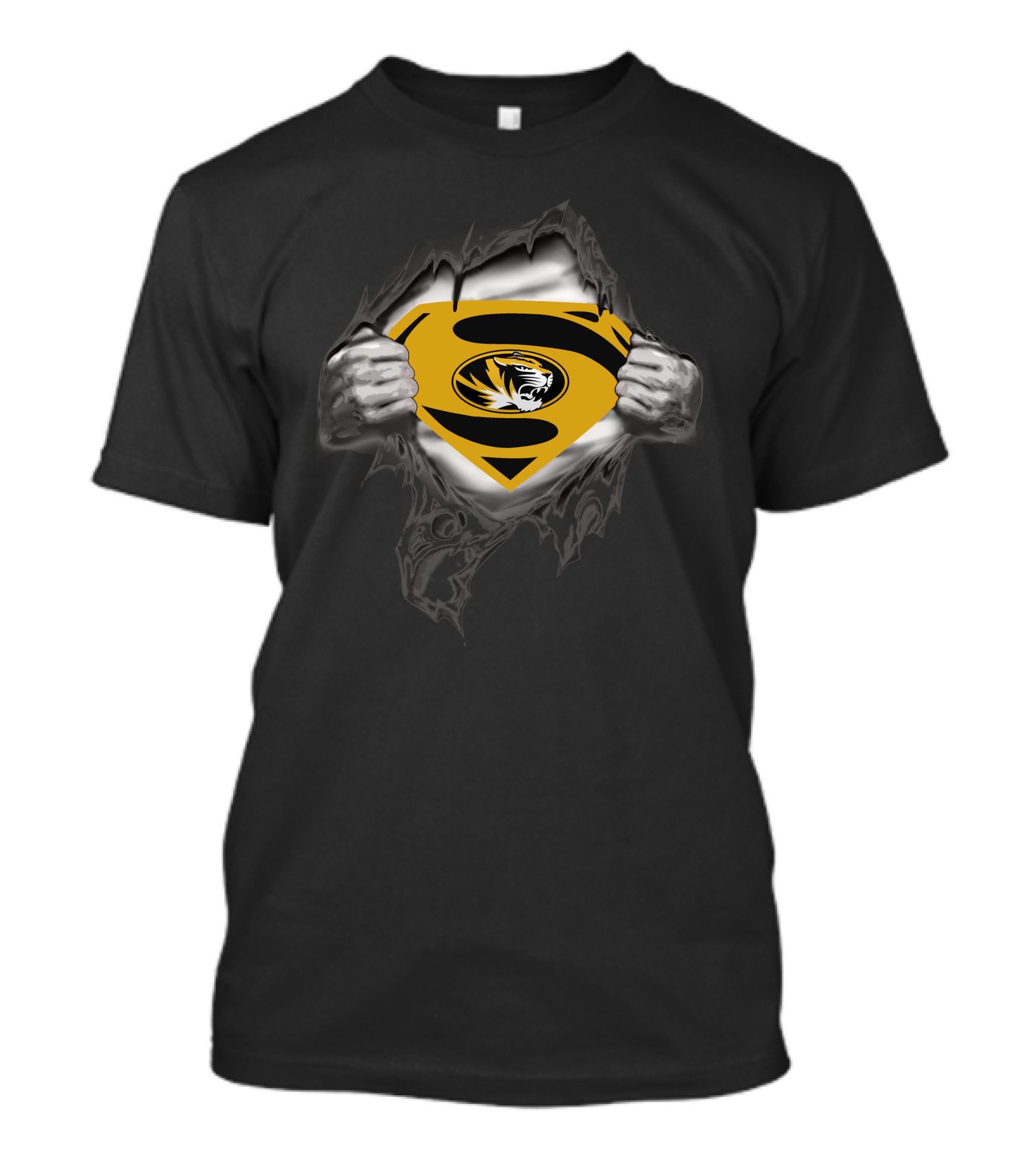 Missouri Tigers Superman Logo Emblem T-Shirt