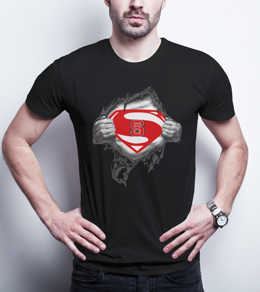 NC State Superman Logo Emblem T-Shirt
