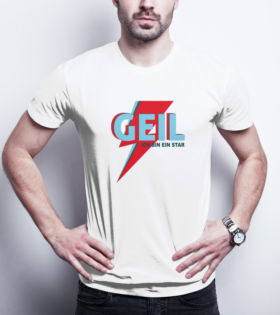 Geil Ich Bin Ein Star Lightning Bolt Style Up Your Life T-Shirt