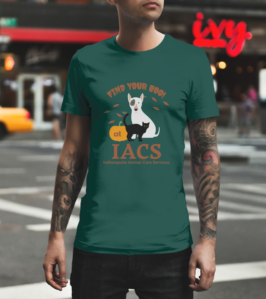 Bonfire Merch Find Your Boo At IACS Indianapolis Animal Care Services T-Shirt
