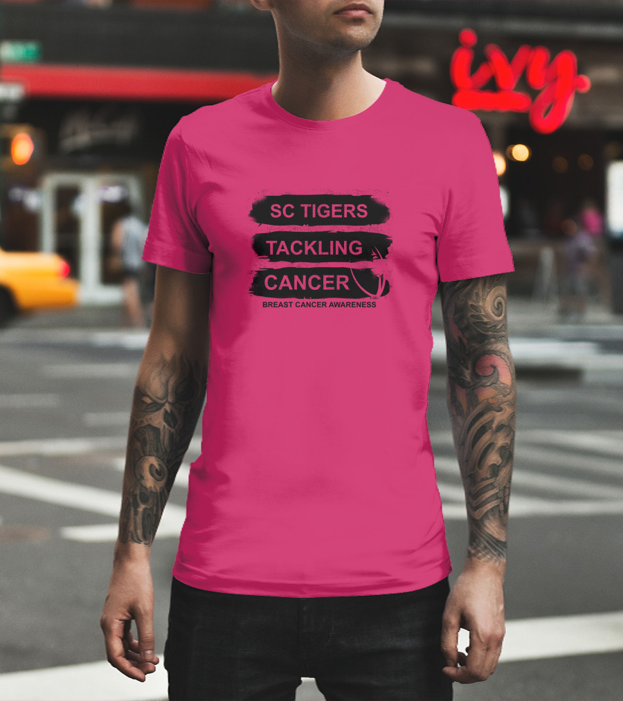 SC Tigers Tackling Cancer Breast Cancer Awareness T-Shirt