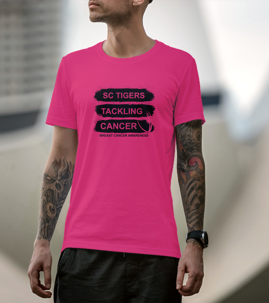 SC Tigers Tackling Cancer Breast Cancer Awareness T-Shirt