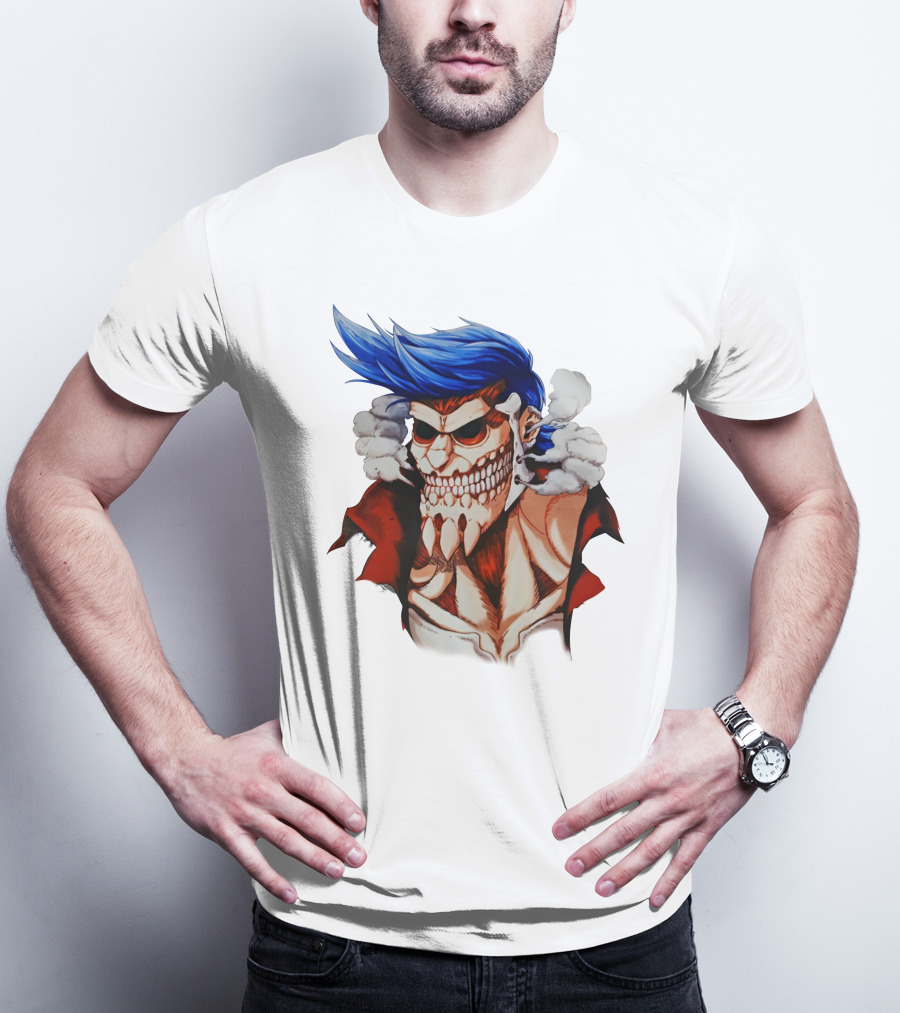 One Piece Franky Titan Transformation Crossover T-Shirt