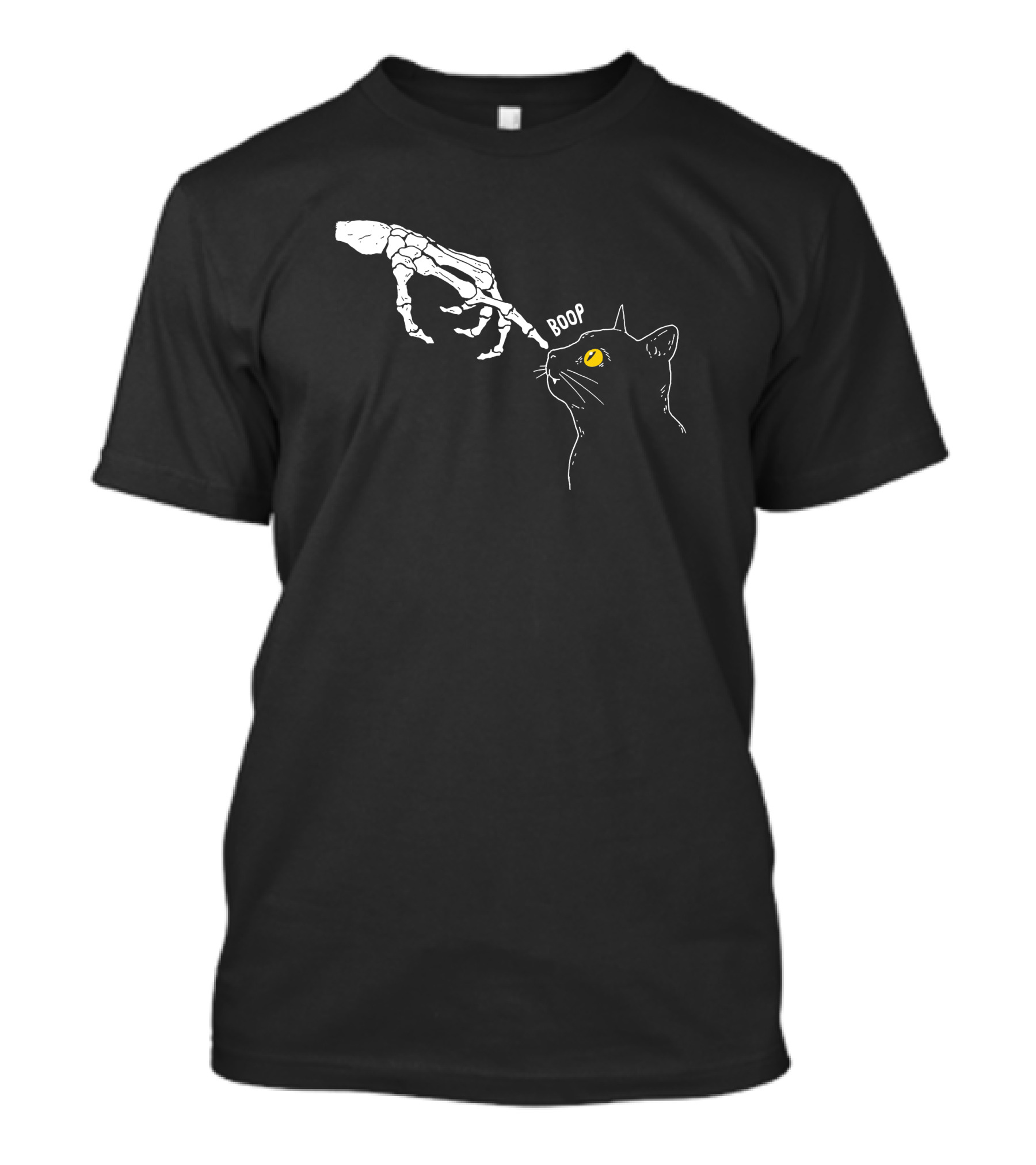 Arm The Animals Boop Spooky Cat Skeleton Hand T-Shirt