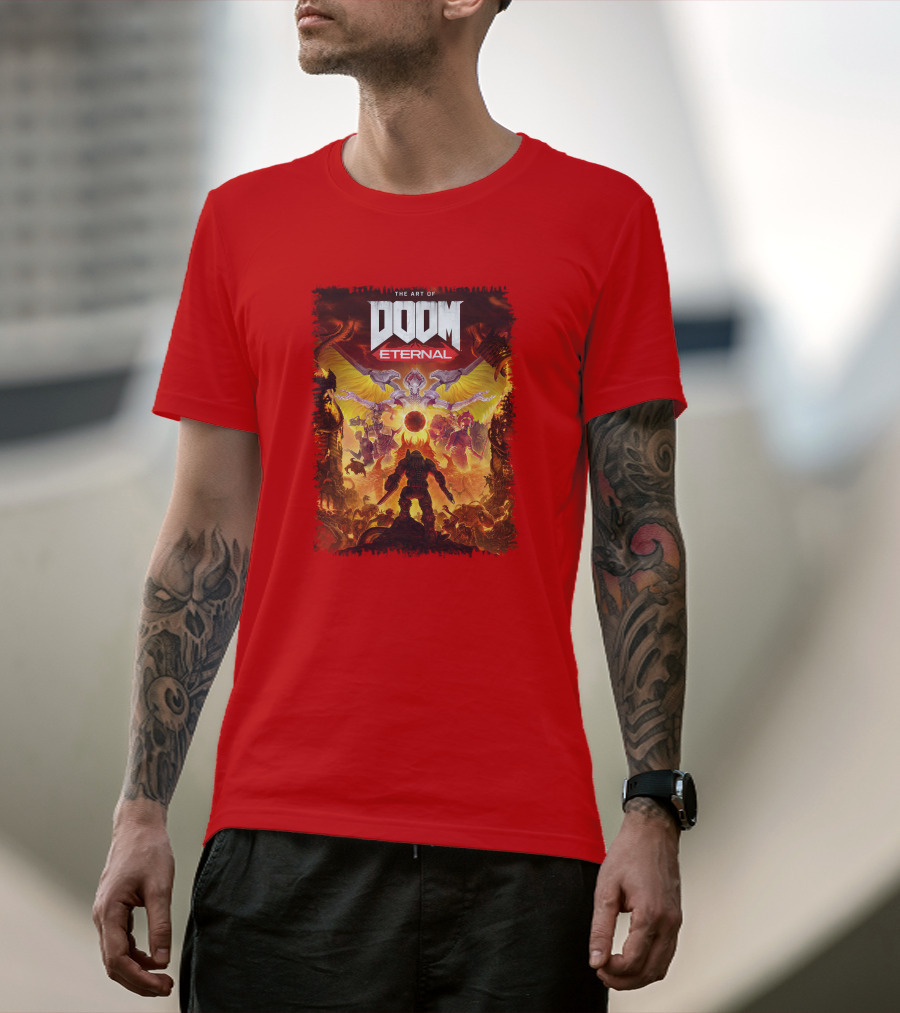 DOOM Eternal The Art Of Fiery Battle Imagery Iconic Elements T-Shirt