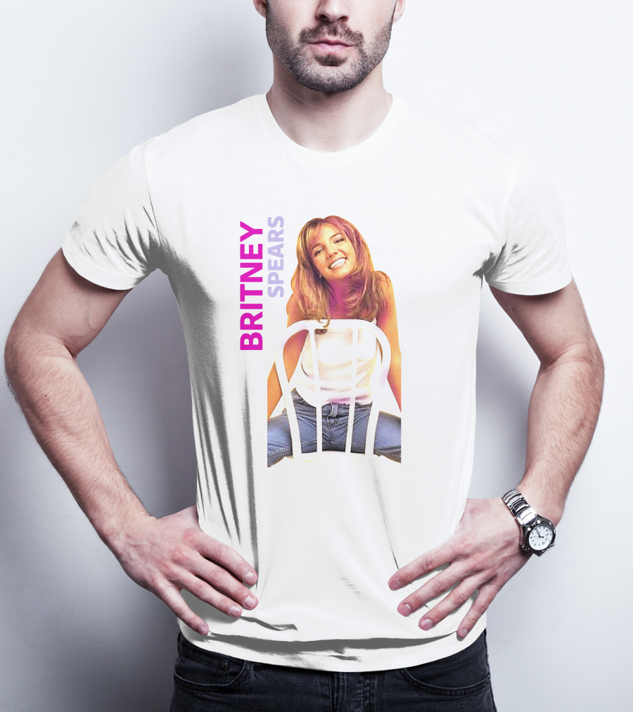 Britney Spears Iconic Sitting Pose With Chair T-Shirt