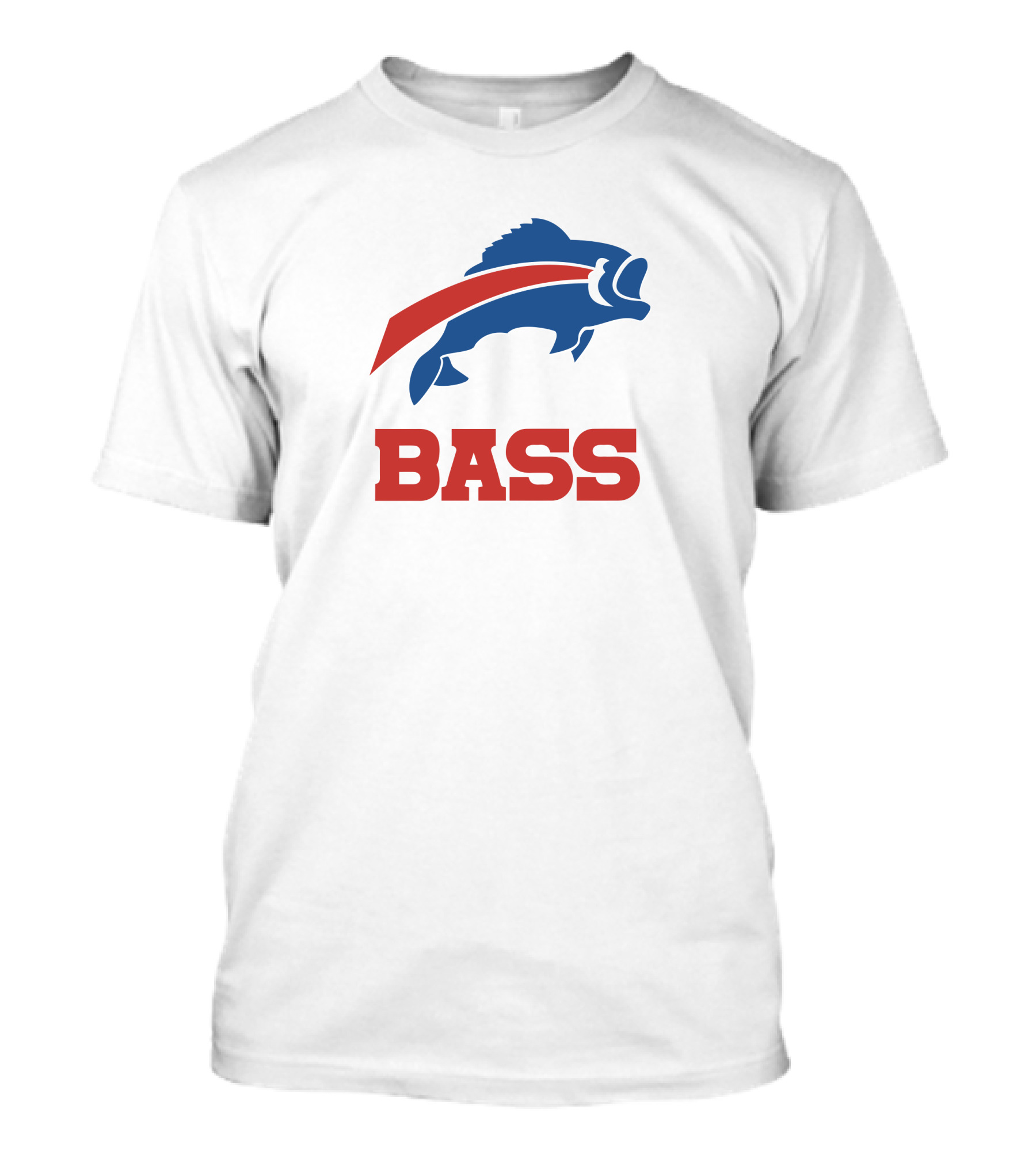 Buffalo Bills Bass Logo Red White Blue T-Shirt