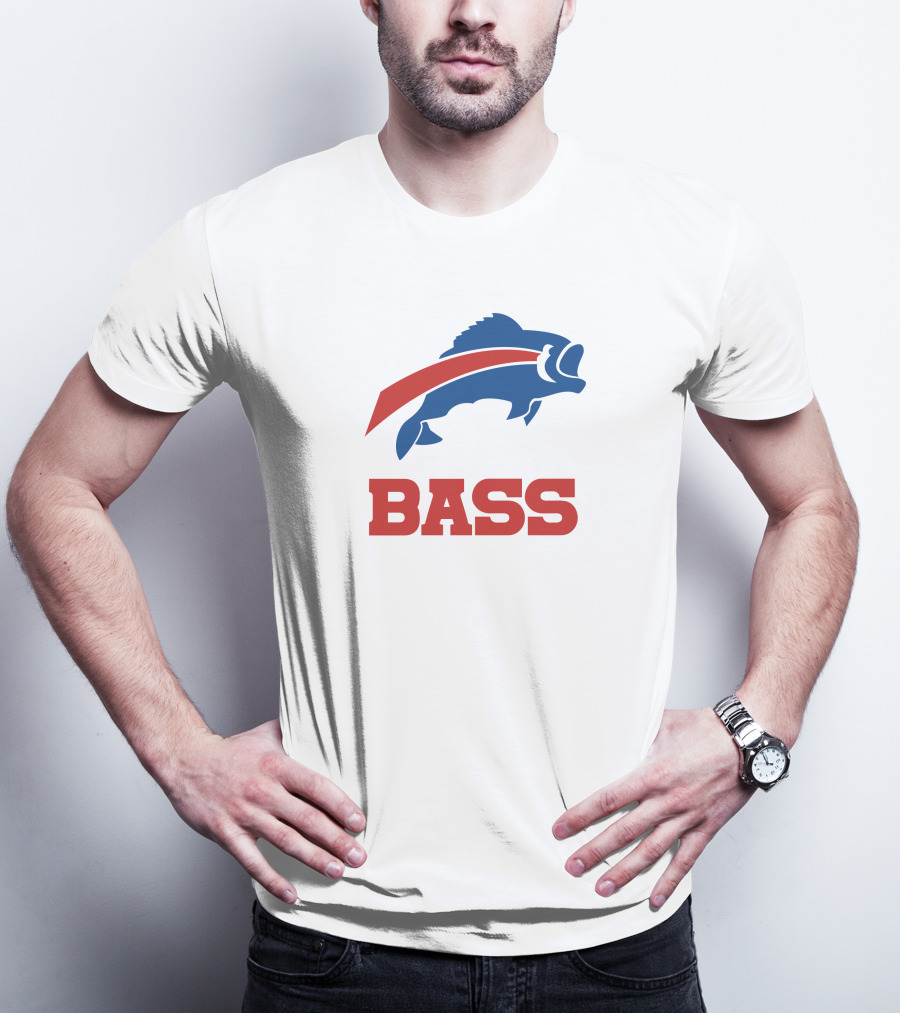 Buffalo Bills Bass Logo Red White Blue T-Shirt