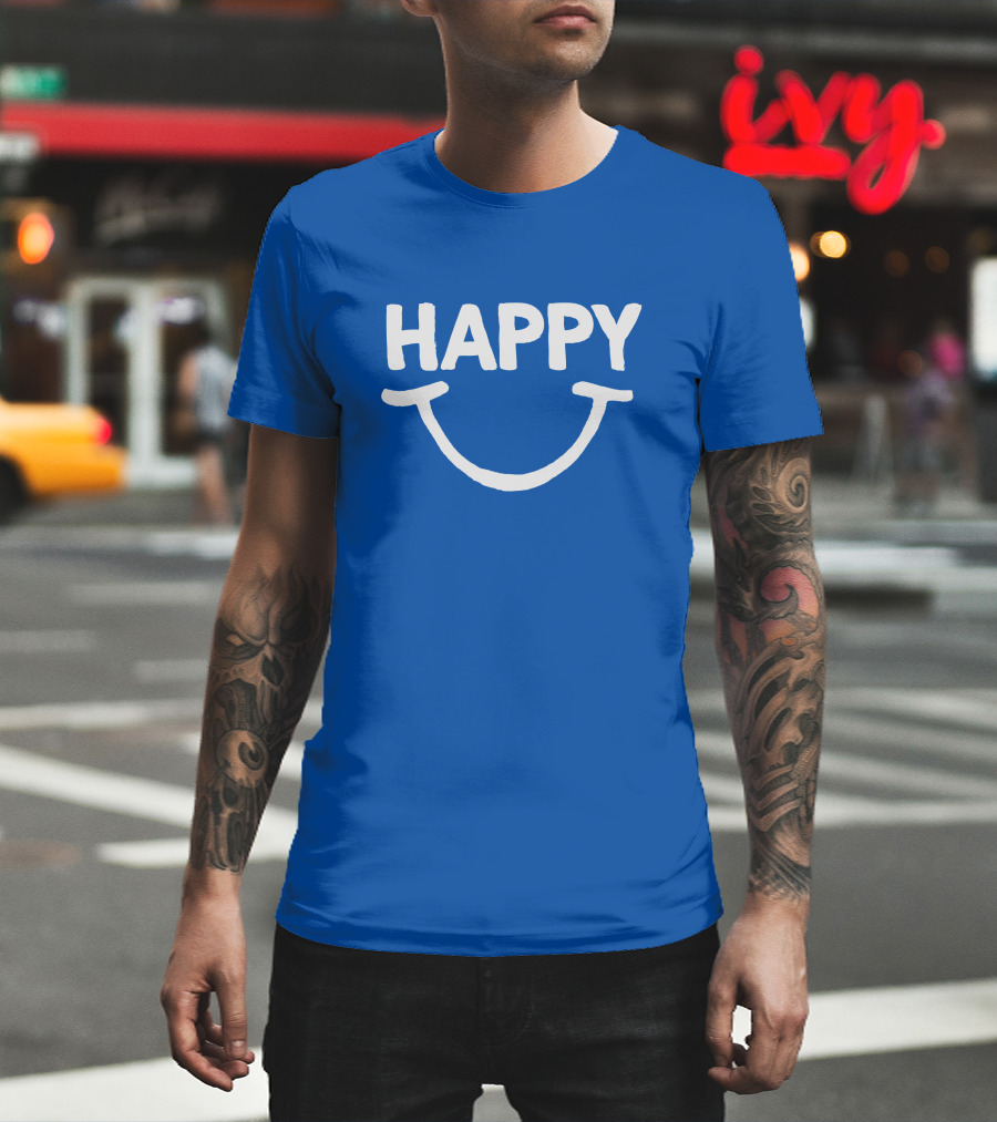 Tommo Robbo Happy Smile Blue T-Shirt