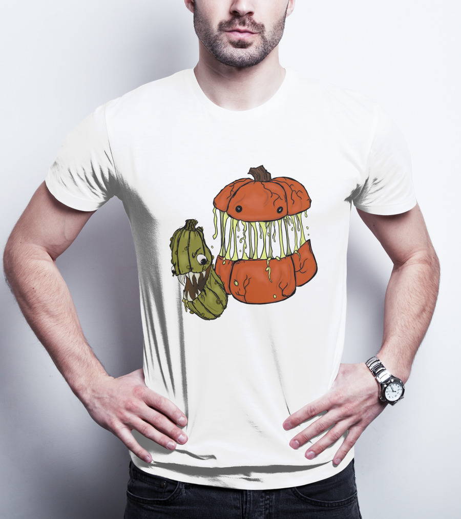 Megan Garner Spooky Art Drop Oh My Gourd Pumpkin Creature T-Shirt
