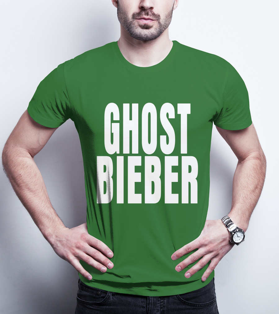 Shop Justin Bieber Music Ghost Bieber Crewneck T-Shirt