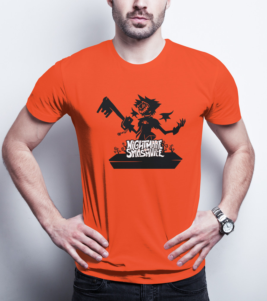 Nightmare On Smashville Halloween Scarecrow Image T-Shirt