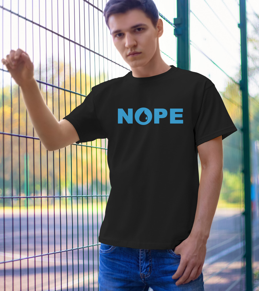 Adam Savidan Nope Text With Droplet Inside O T-Shirt