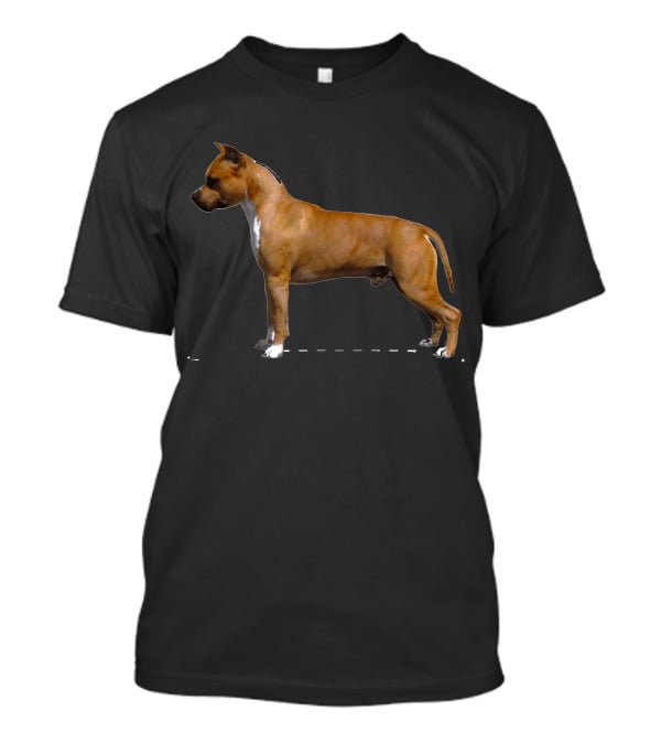 American Staffordshire Terrier Standing Profile T-Shirt