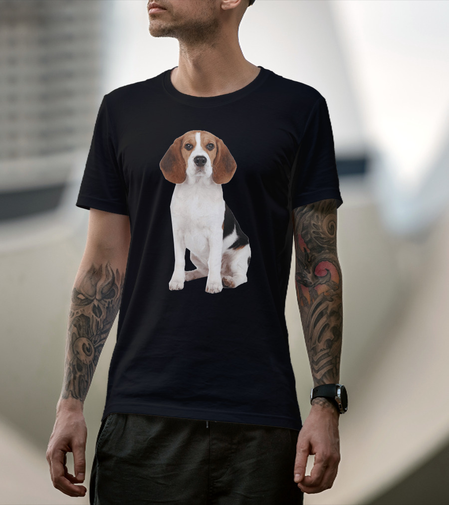 Beagle1 Portrait Dog Sitting T-Shirt