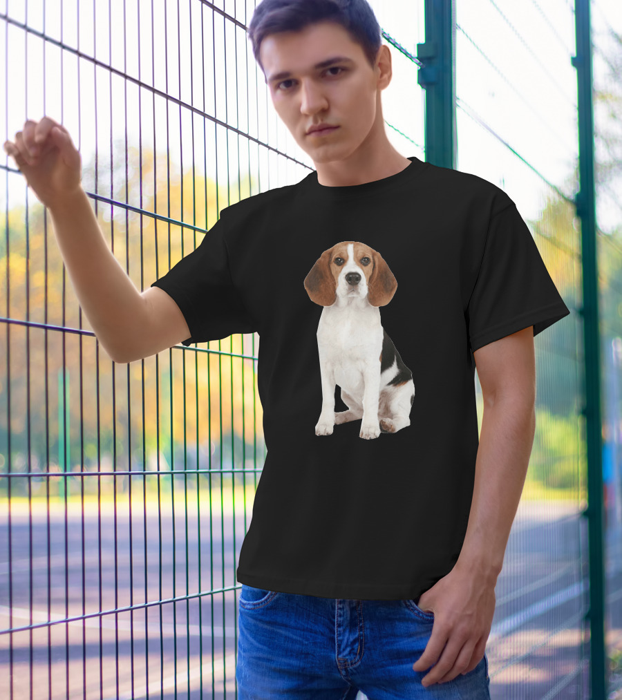 Beagle1 Portrait Dog Sitting T-Shirt