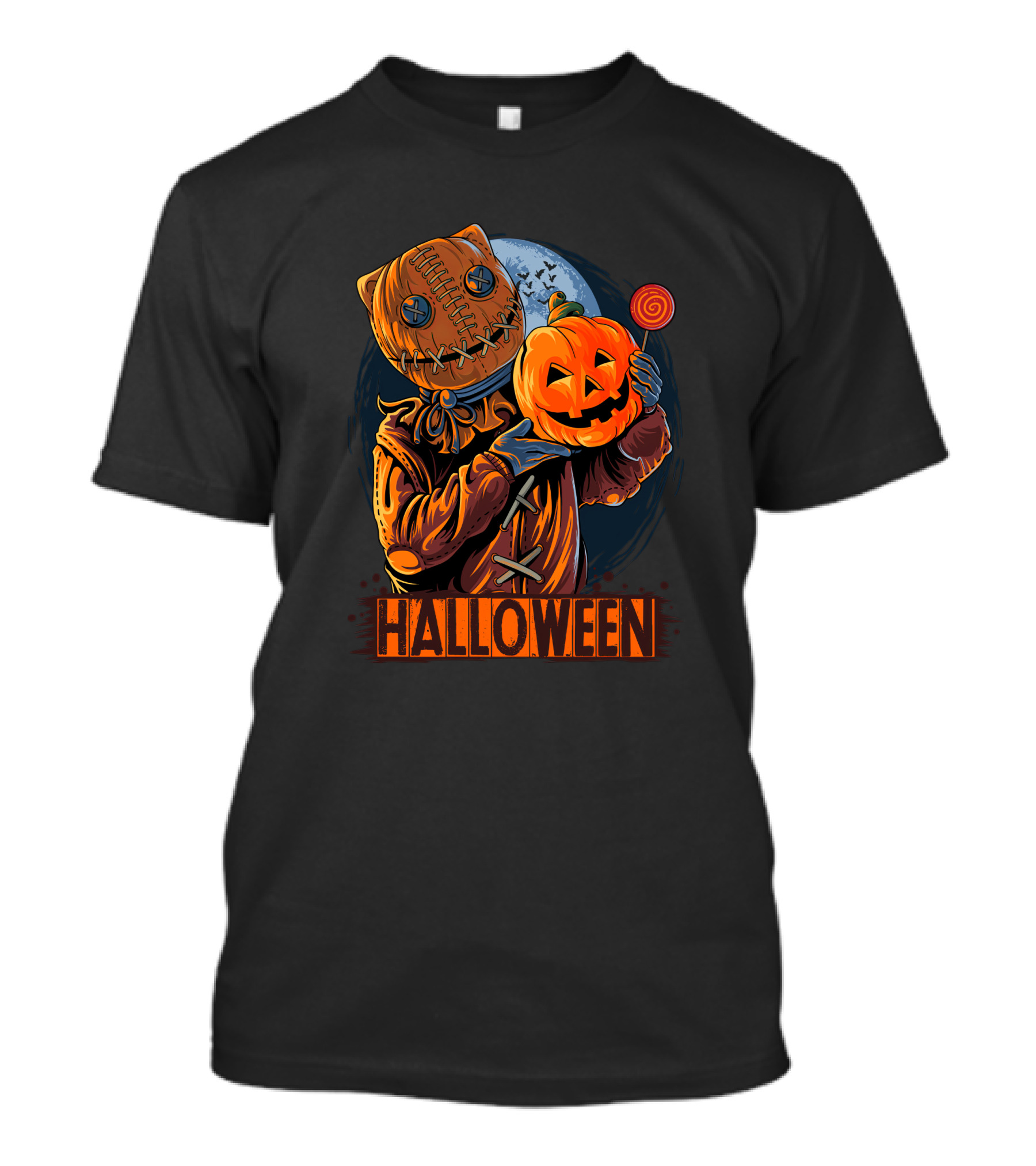 Halloween Pumpkin Mask Lollipop Moon T-Shirt