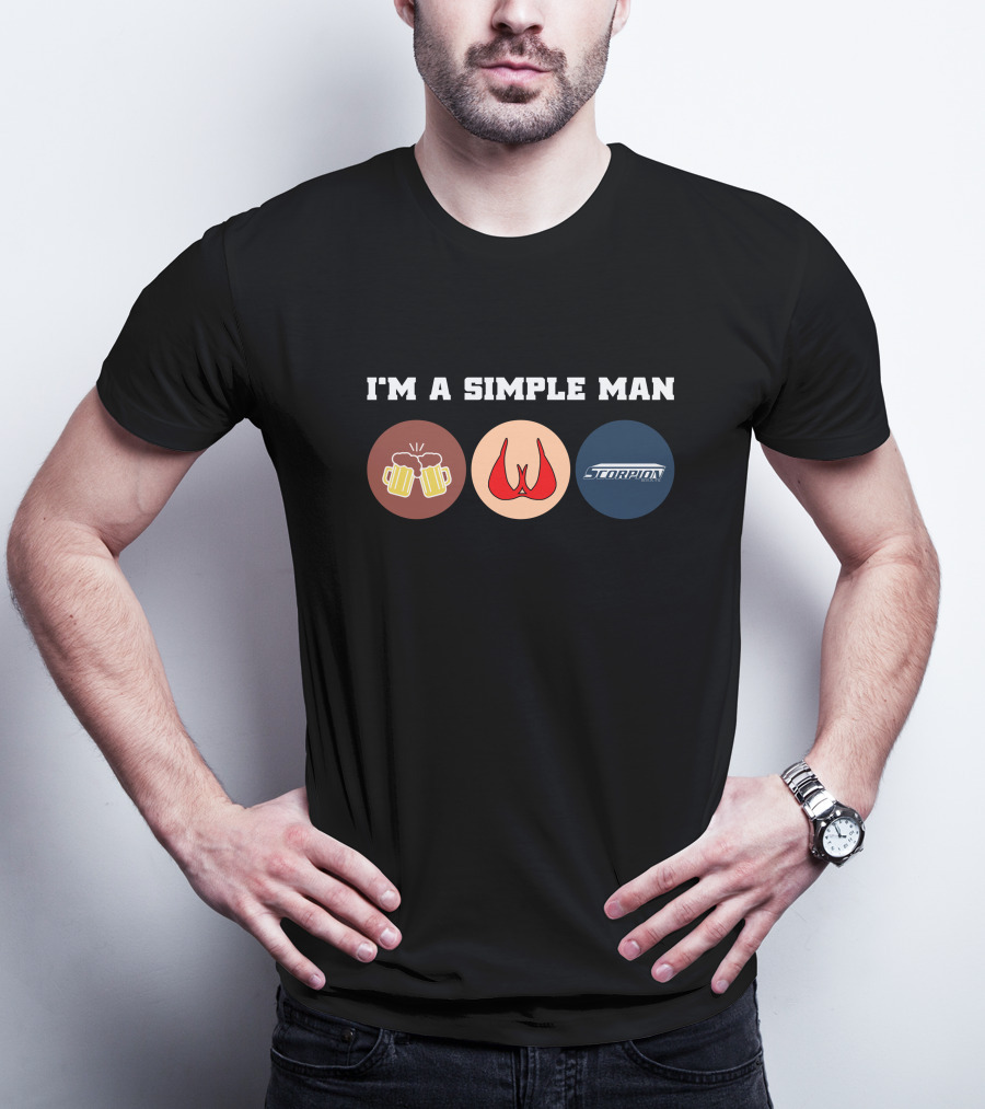 I'm A Simple Man Scorpion Boats Beer Women T-Shirt