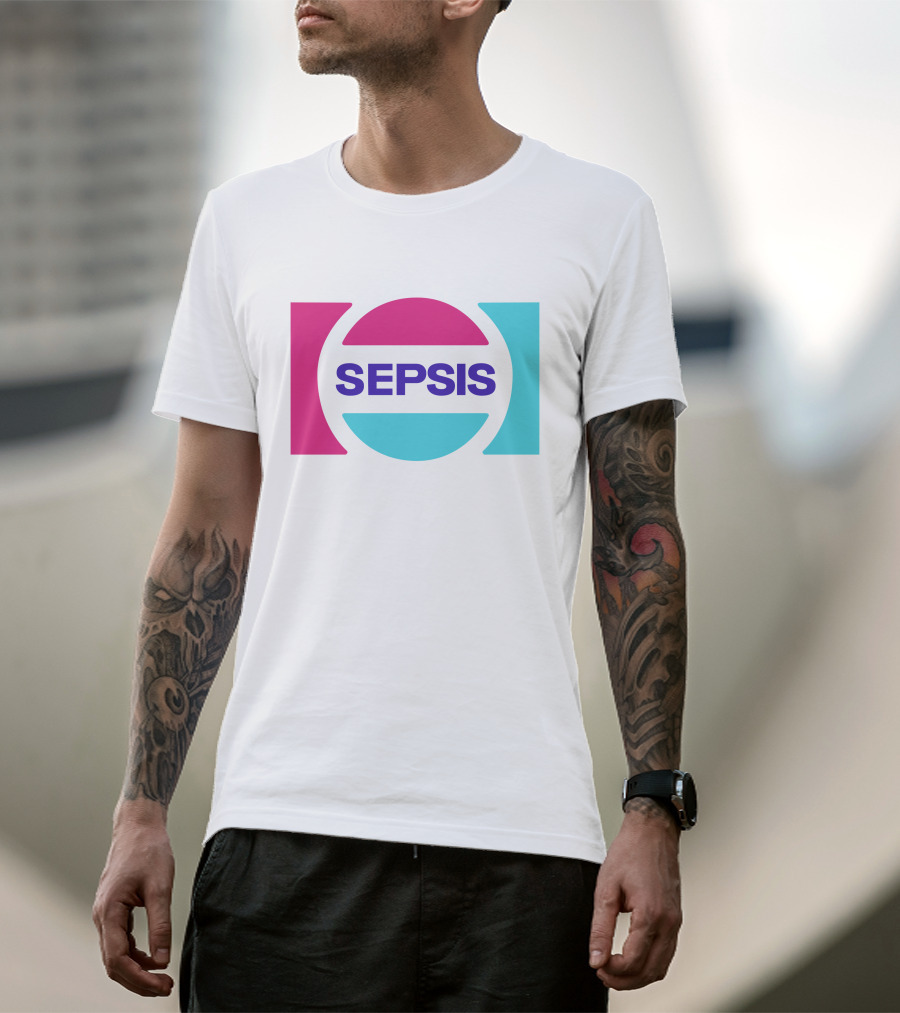 Pander Store Mechazawa Sepsis Logo Circular Colorful T-Shirt
