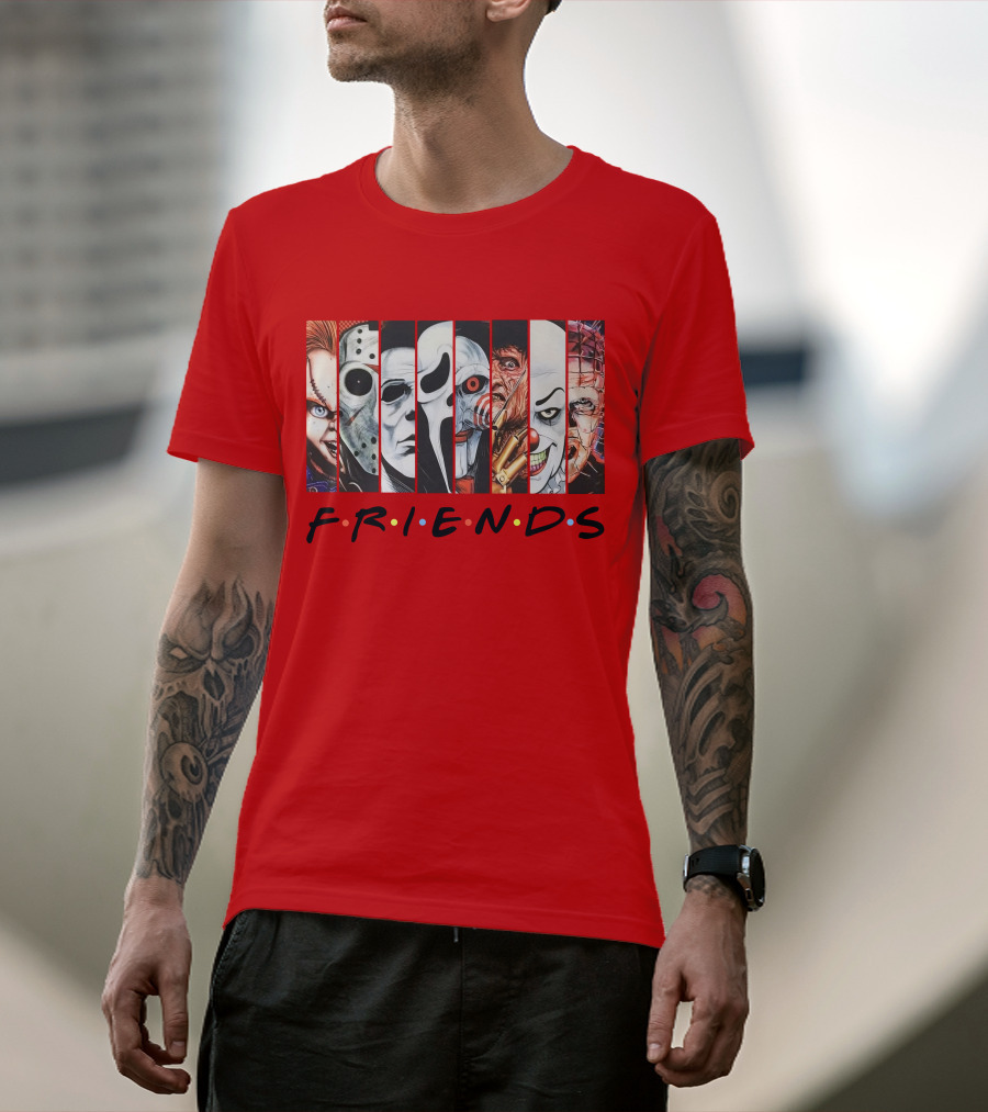 Uncle Rjs Spanish Oreo Friends Horror Icons Ensemble T-Shirt