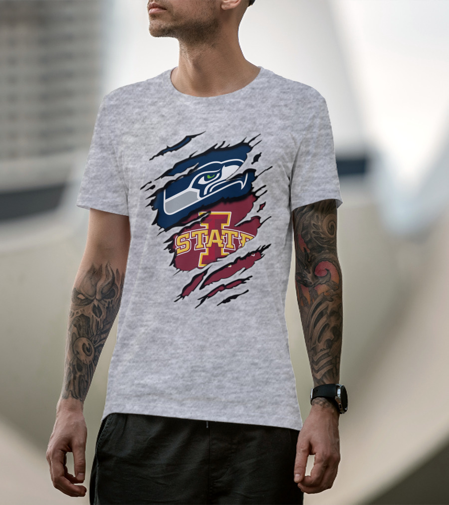 Seahawks Iowa State Cyclones Dual Loyalty T-Shirt