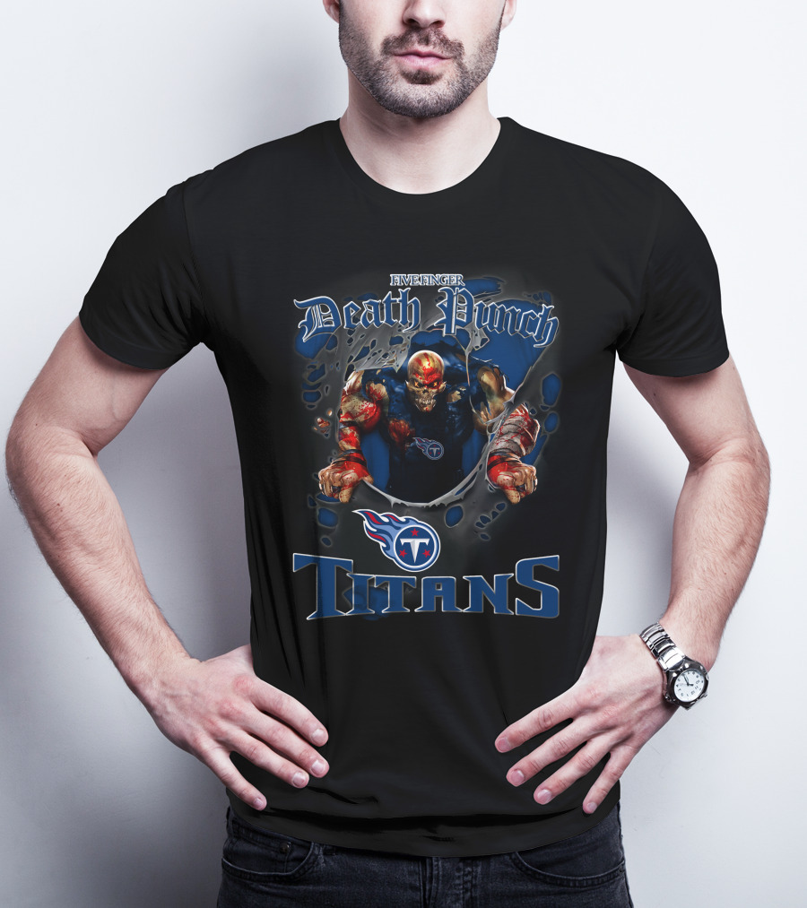 Five Finger Death Punch Nfl Tennessee Titans Grim Reaper T-Shirt