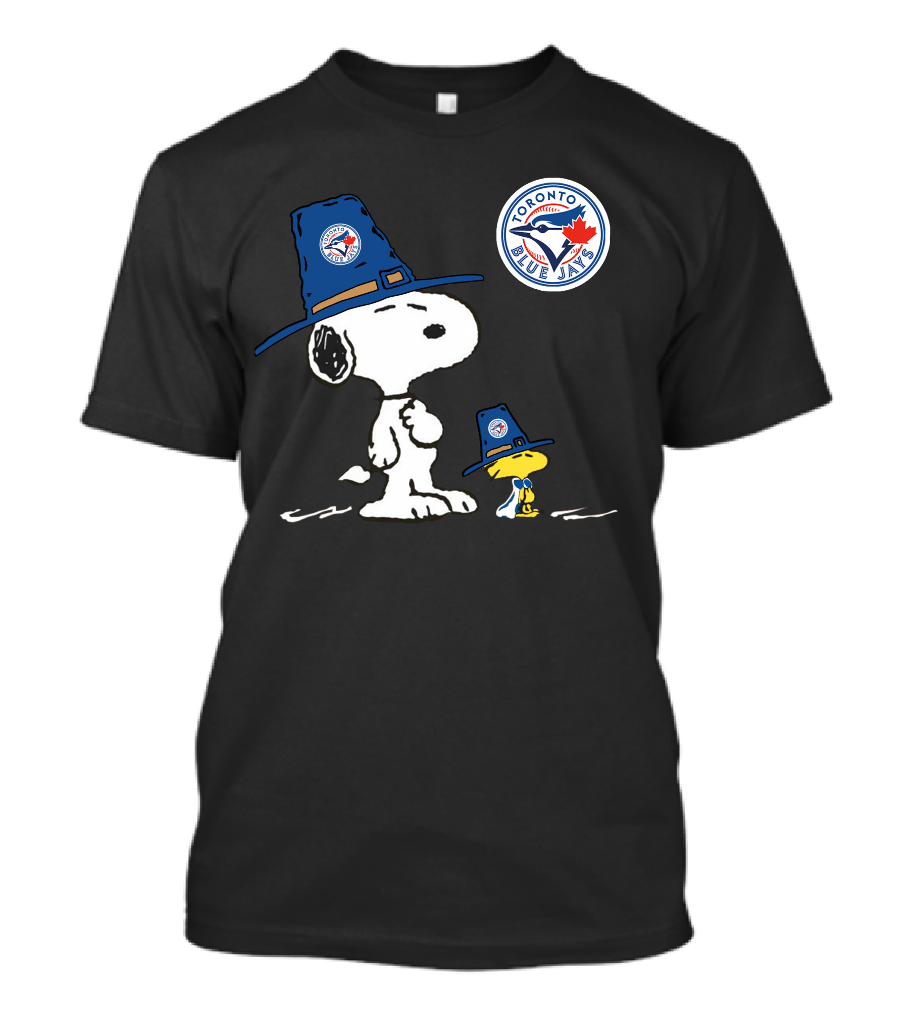 Toronto Blue Jays Snoopy And Woodstock Baseball Fanatic Duo T-Shirt