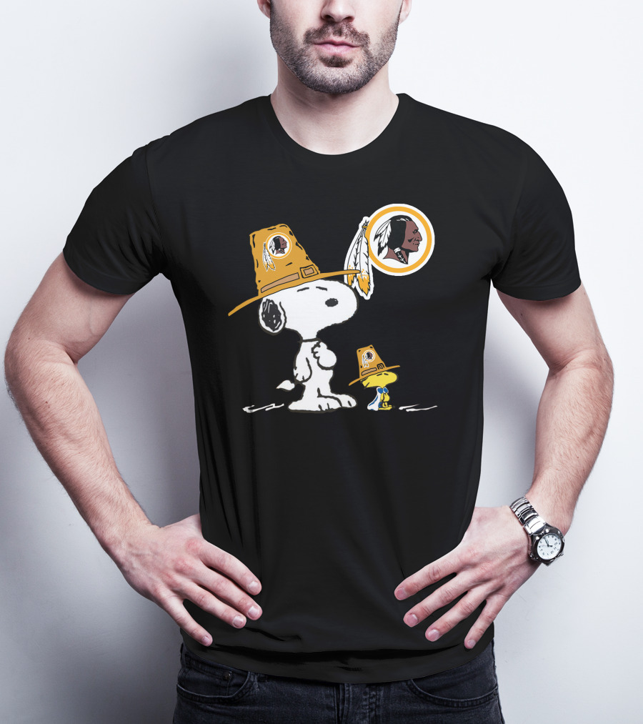 Snoopy Woodstock Washington Redskins Football Fan Gear T-Shirt