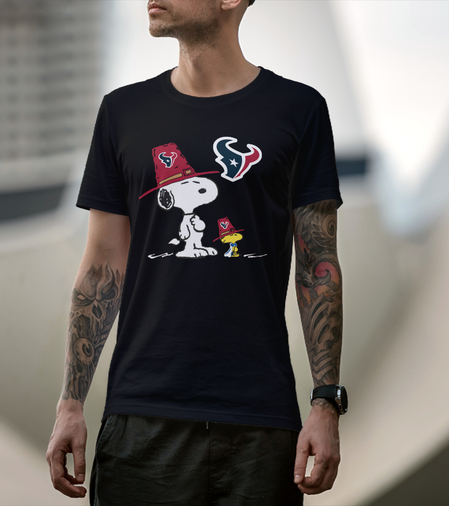 Texans Snoopy Woodstock Houston Texans T-Shirt