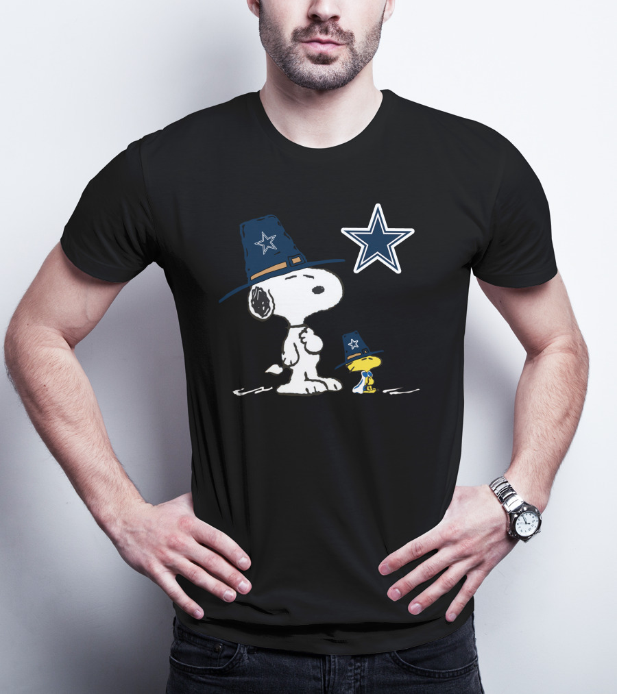 Dallas Cowboys Snoopy And Woodstock Star Hat T-Shirt