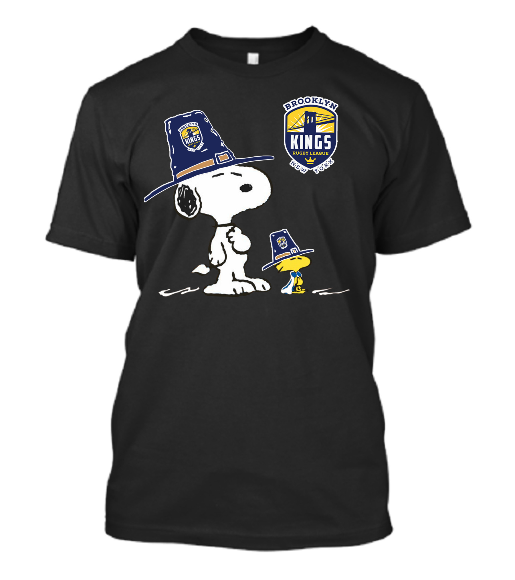 Brooklyn Kings Rugby League New York Snoopy And Woodstock T-Shirt