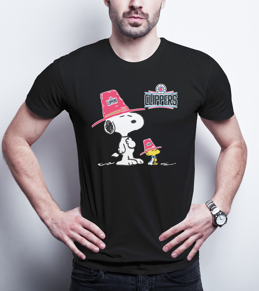 Los Angeles Clippers Snoopy And Woodstock NBA Collaboration T-Shirt