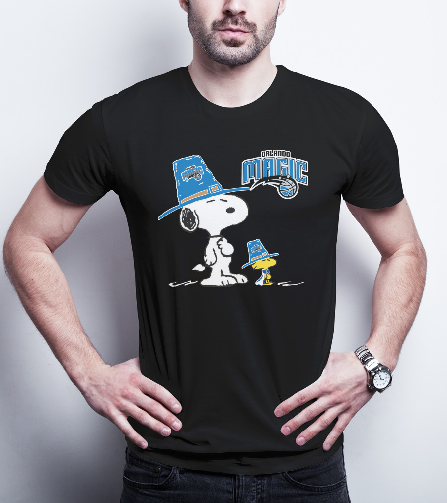 Orlando Magic Snoopy Woodstock NBA Collaboration T-Shirt