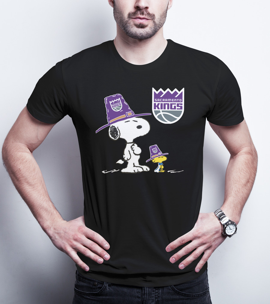 Sacramento Kings Snoopy Woodstock Thanksgiving Hats T-Shirt