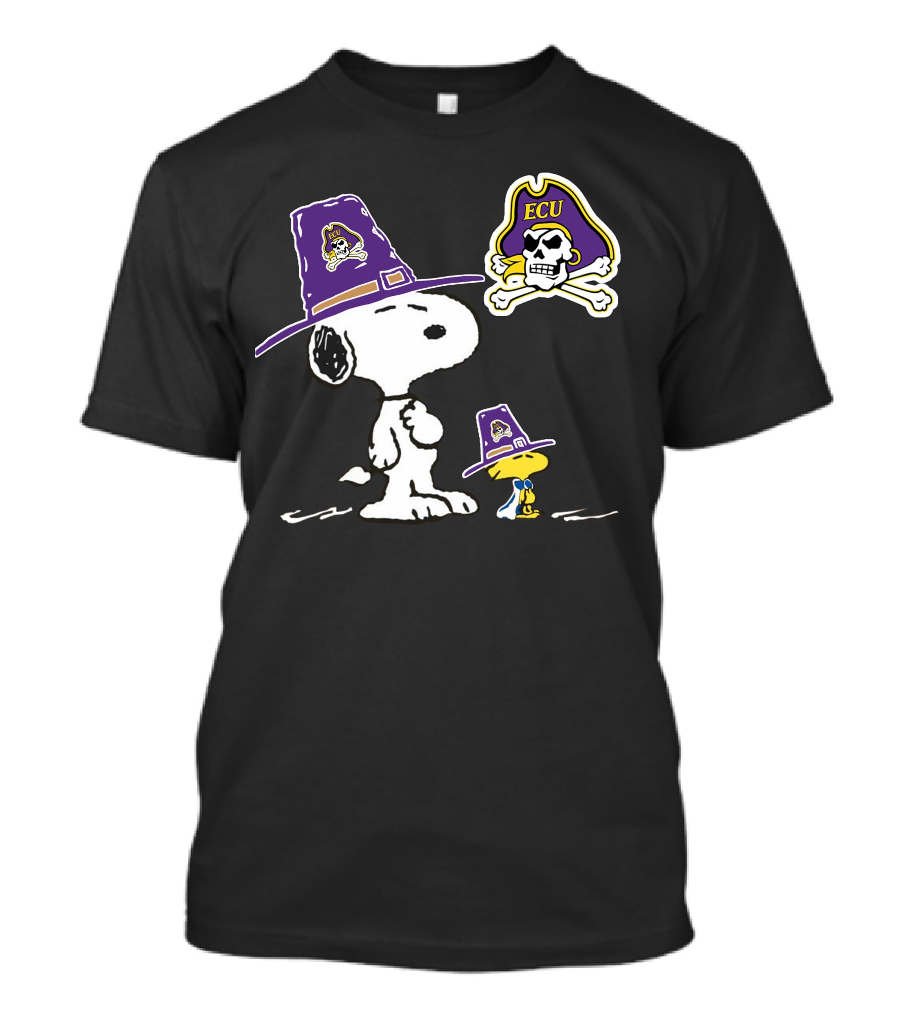 East Carolina Pirates Snoopy ECU Skull T-Shirt
