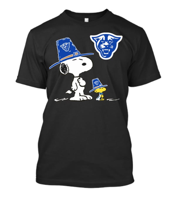 Georgia State Panthers Snoopy Woodstock Thanksgiving Pilgrim Hats T-Shirt