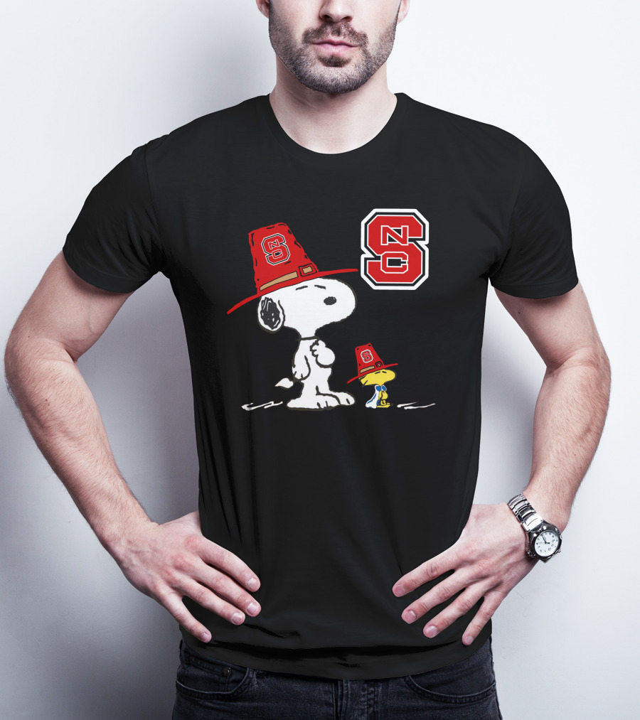 North Carolina State Wolfpack Snoopy Woodstock NC State T-Shirt