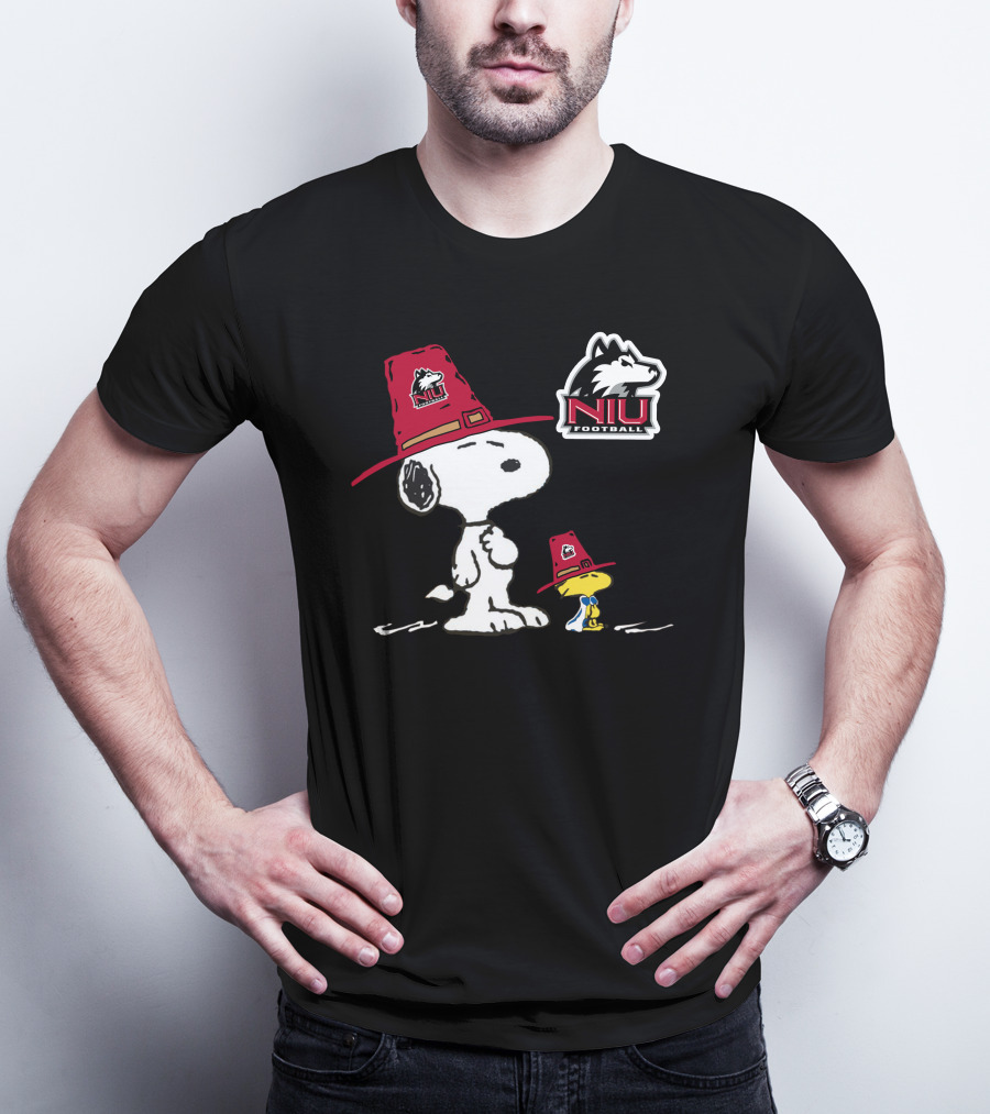 Northern Illinois Huskies Snoopy Woodstock NIU Football T-Shirt