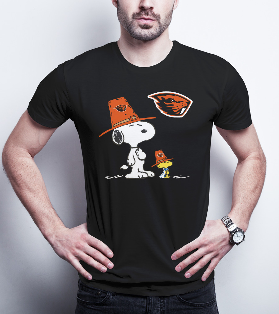 Oregon State Beavers Snoopy Woodstock T-Shirt