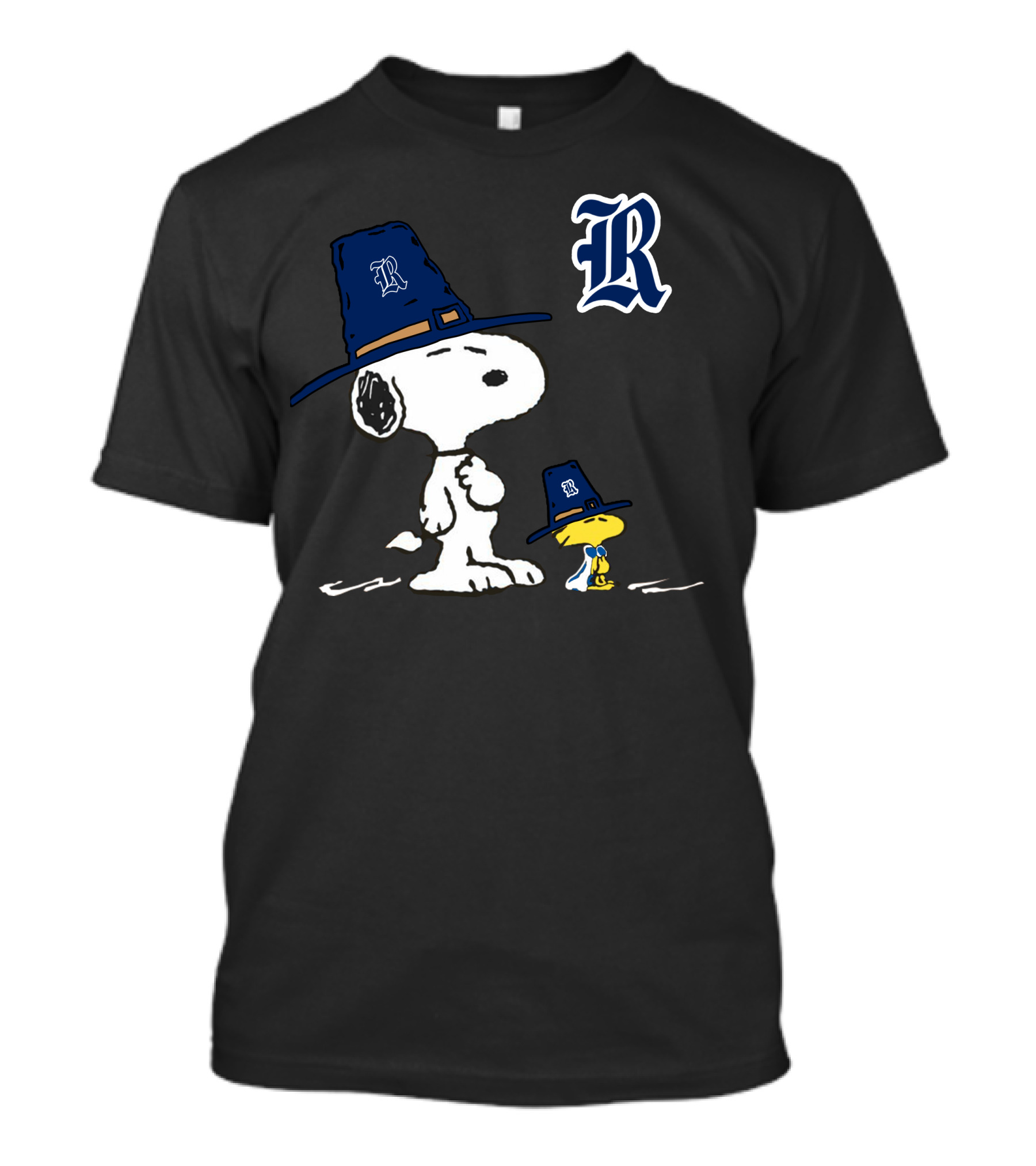 Rice Owls Snoopy Woodstock Pilgrim Hats T-Shirt
