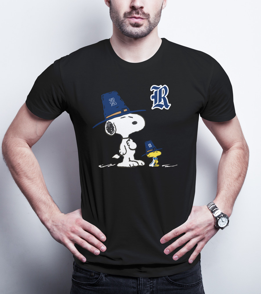 Rice Owls Snoopy Woodstock Pilgrim Hats T-Shirt