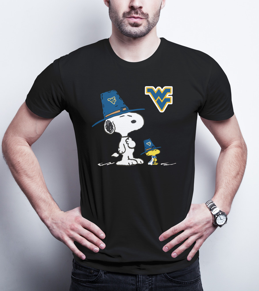 West Virginia Mountaineers Snoopy Woodstock WV T-Shirt