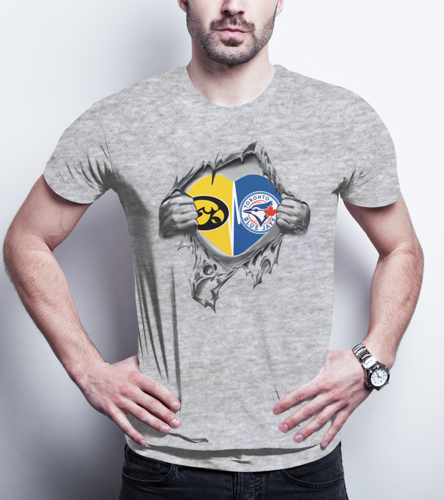 Iowa Hawkeyes Face Off Against Toronto Blue Jays In Unique Showdown T-Shirt
